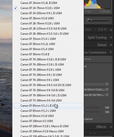 How to Correct Distortion and Lens Vignette with the Lens Corrections ...