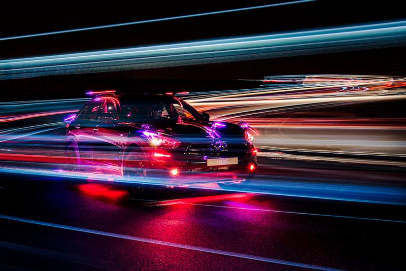 Using Cars As Light Painting Tools To Create Images For Infiniti Motors