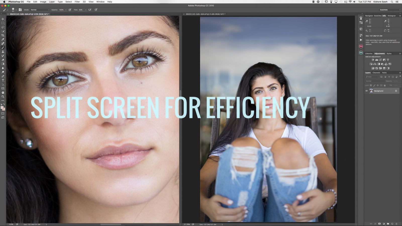 Photoshop Tip | Split Your Screen For One Image To Maximize Efficiency