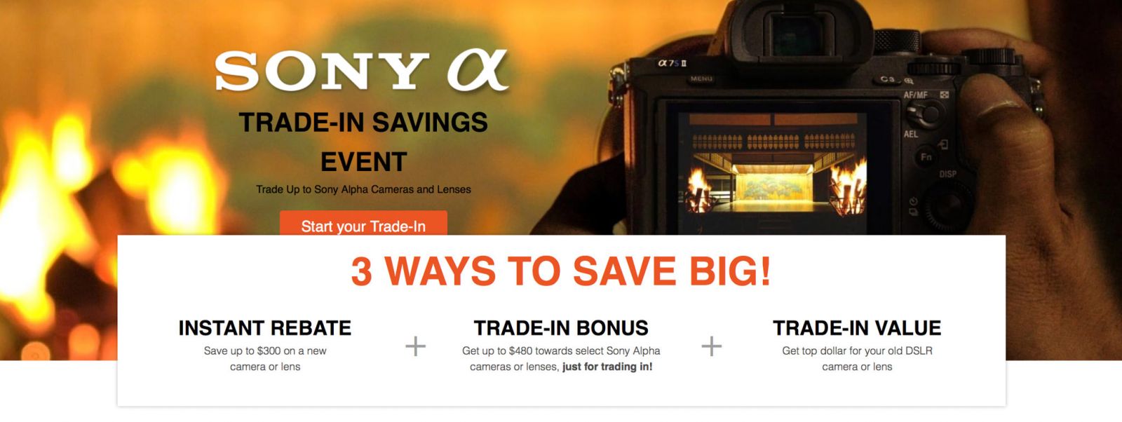 Sony Trade-In Savings Event | Instant Rebates + Trade-In Bonus + Trade ...