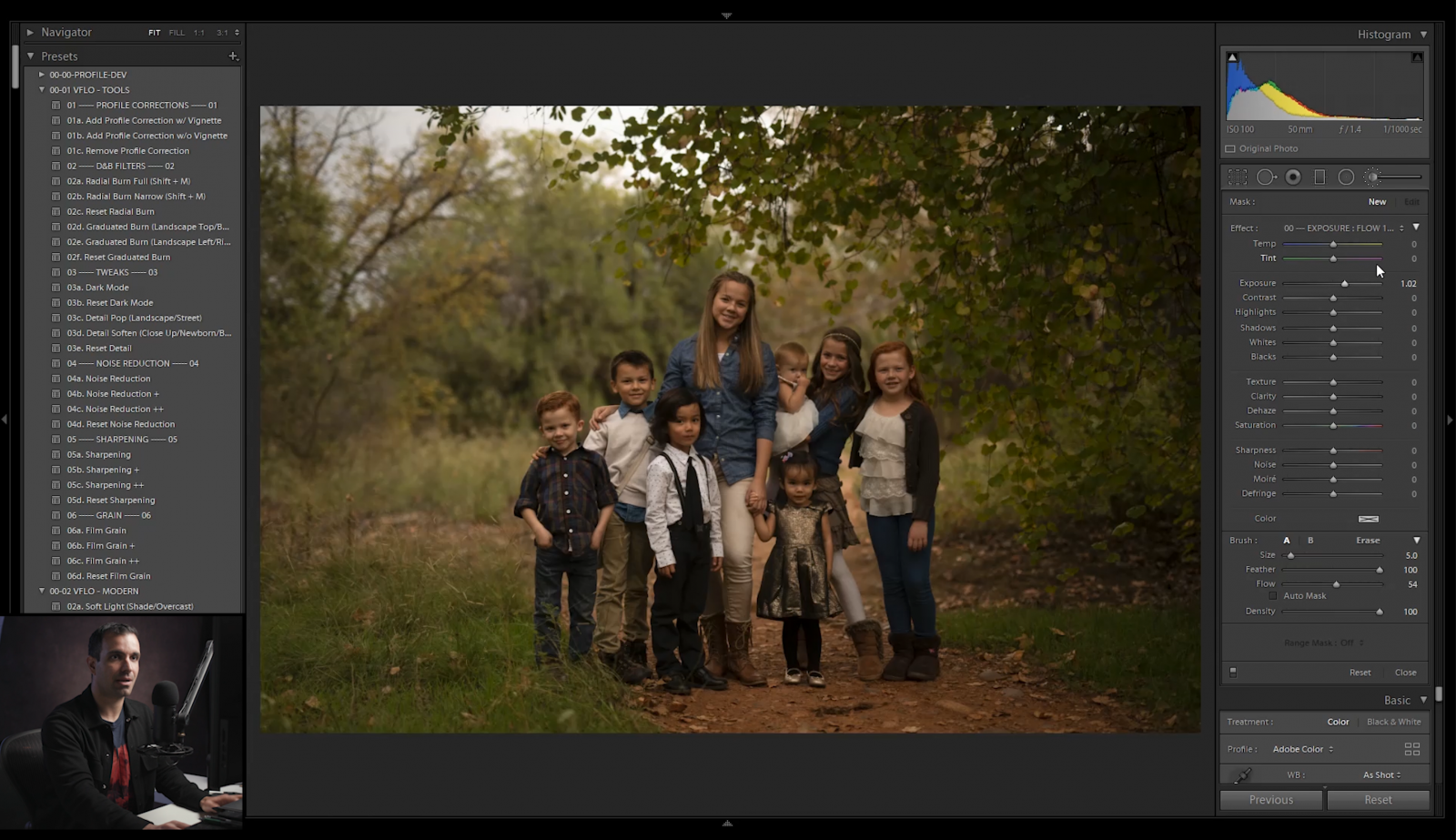 Lightroom Dodge and Burn Preset for Dramatic Natural Light Portraits