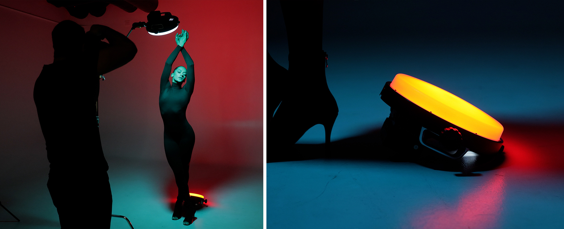 Creative Studio Portrait Setup with Rotolight AEOS II LED Lights